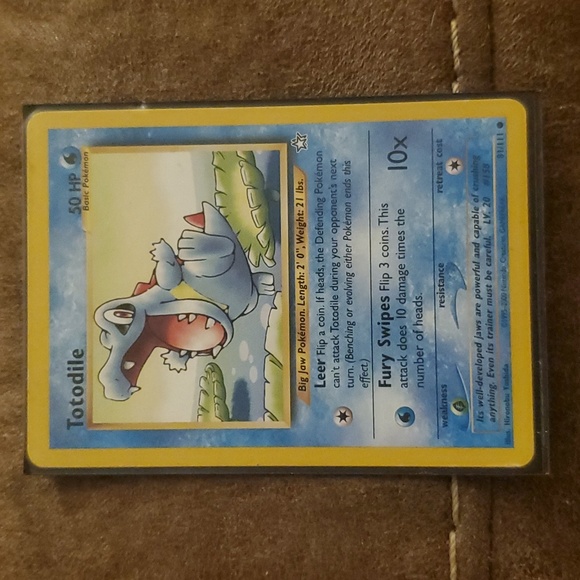 Pokemon | Toys | Original 200 Basic Pokemon Totodile Card 8111 | Poshmark
